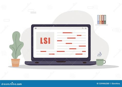 Lsi Keyword Service Latent Semantic Indexing Key Phrases Generator Vector Illustrations In