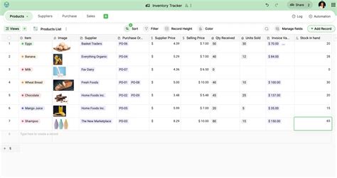 The Best Excel Alternative For Inventory Management Zoho Tables