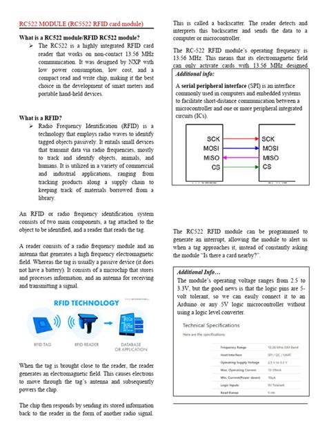 rc522 module pdf radio frequency identification microcontroller