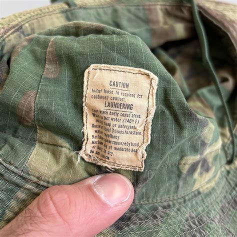 1968 Vietnam War Erdl Boonie Hat Jungle Tropical Camouflage Sf Unkwn Sz