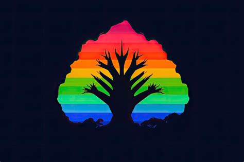 Premium Vector Lgbtq Rainbow Tree