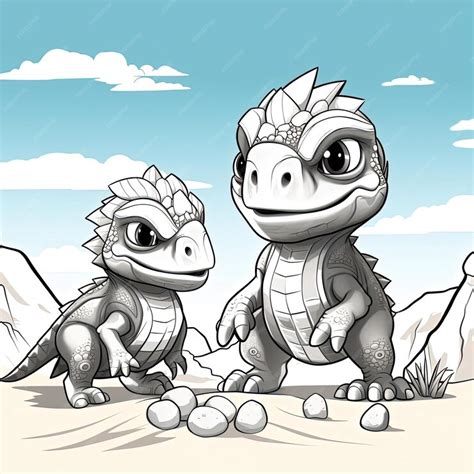 Premium Ai Image Dinosaur Coloring Sheet Tetanus And Tetraclavius