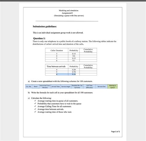Modeling And Simulation Assignment1 Simulating A