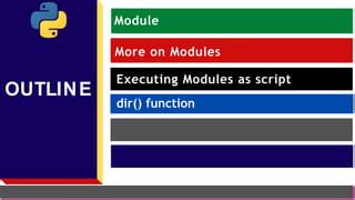 Python Modules Executing Modules As Script Pptx