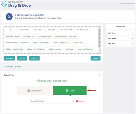 how to export and import gravity forms entries oxygen