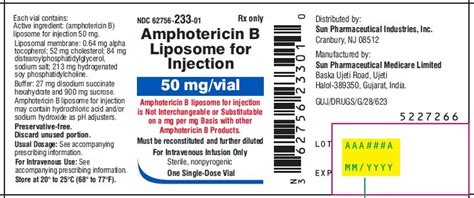 Amphotericin B Package Insert Prescribing Information