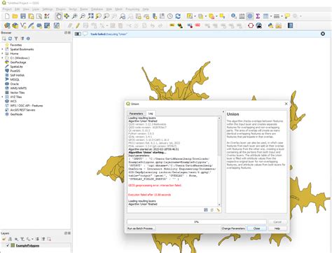 Union Geoprocessing Error Issue Qgis QGIS GitHub