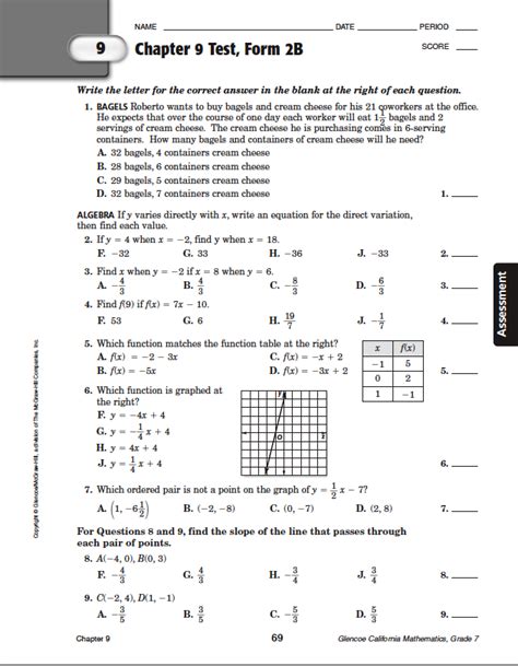 Quia Class Page Math Chapter 9