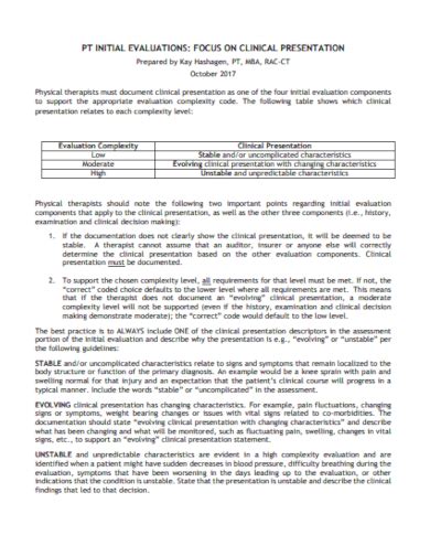 Free 10 Pt Evaluation Samples In Pdf