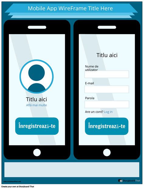Șablon Wireframe Mobil Corporativ 1 Storyboard