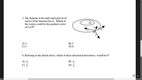 Solved 3 The Diagram At The Right Represents Level Curves