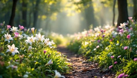 Free Misty Lily Path Image Download At Stockcake