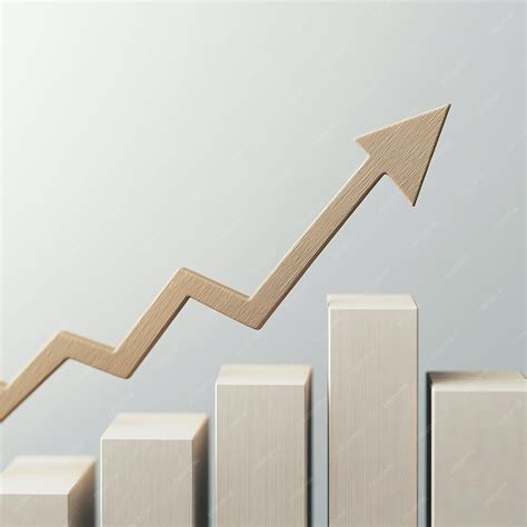 A Graph With A Arrow Pointing Up And A Graph Pointing Up Premium Ai Generated Image