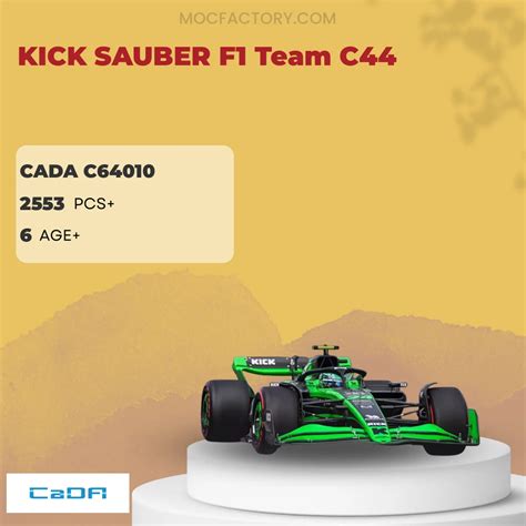 Cada C64010 Kick Sauber F1 Team C44 Model Bricks Moc Factory