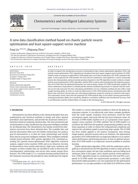 2015 Elsevier A New Data Classification Method Based On Chaotic