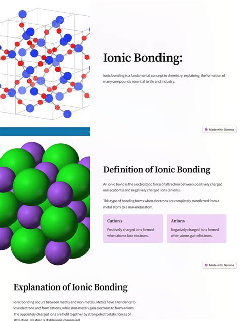 Ionic Bonding Pdf Ionic Bonding Ion