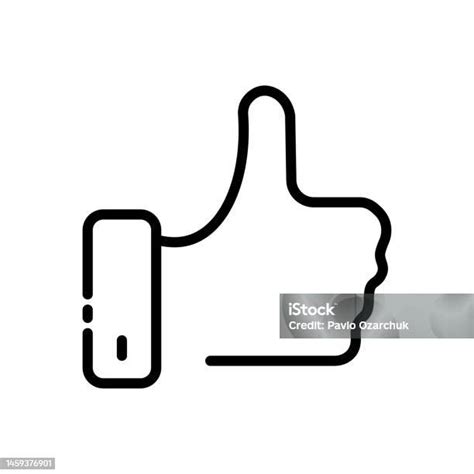 선 아이콘처럼 엄지 손가락 하트 의사 소통 대화 채팅 링크 포커스 반응 알림 통신 개념입니다 흰색 배경에 벡터 검은 선 아이콘 Brand Name Online