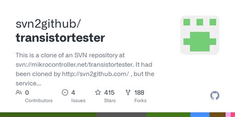 GitHub Svn Github Transistortester This Is A Clone Of An SVN Repository At Svn