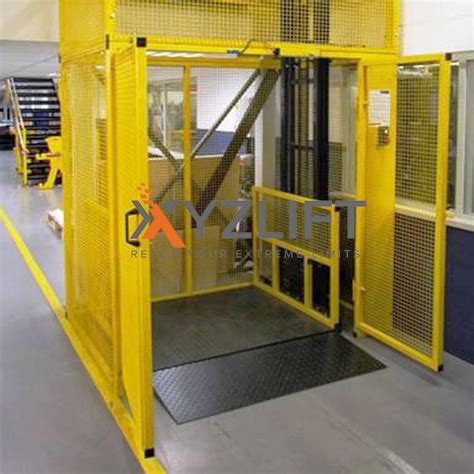 Outdoor And Indoor Guide Rail Freight Elevator Hydraulic Warehouse