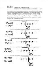 Continuity Correction Concepts 02 Pdf Course Hero