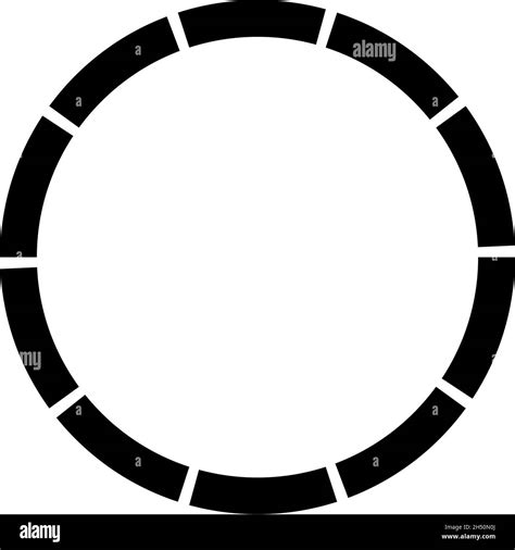 10 part section segmented circle abstract dashed lines circular