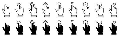 Cursor Computer Pointer Sign Website App Press Tap Link Choice Button