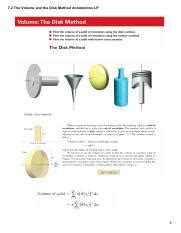 Finding Volume Using The Disk Method Graphing Radii And Course Hero