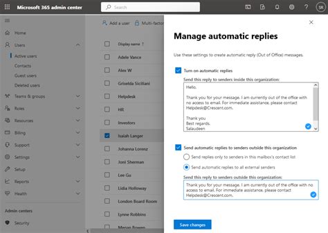 How To Set The Out Of Office Message Automatic Reply In Office 365