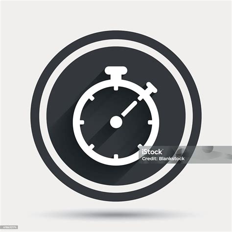 Ikon Tanda Timer Simbol Stopwatch Ilustrasi Stok Unduh Gambar