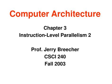 Ppt Computer Architecture Powerpoint Presentation Free Download Id