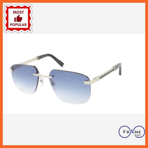 Zilli Sunglasses Titanium Acetate Leather Gradient France Handmade Zi