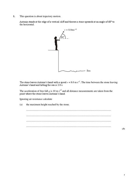 Projectiles P2 Pdf Projectiles Physical Quantities