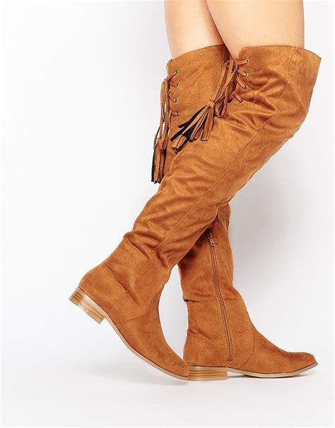 Missguided Flat Over The Knee Boot At Over The Knee Boots