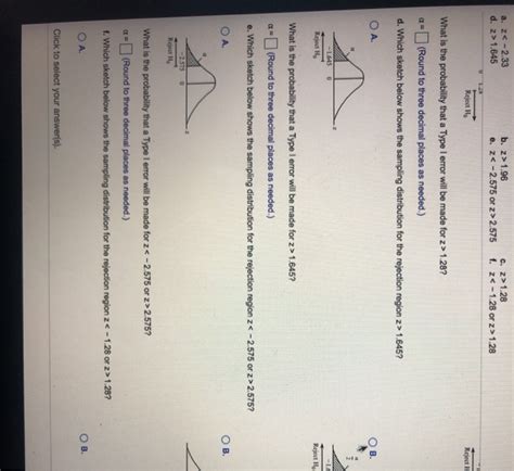 Solved For Each Of The Following Rejection Regions Sketch