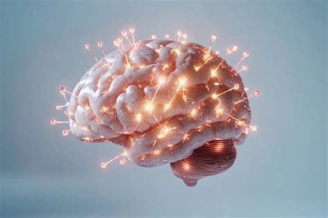 brain activity illustrated with glowing connections highlighting neural