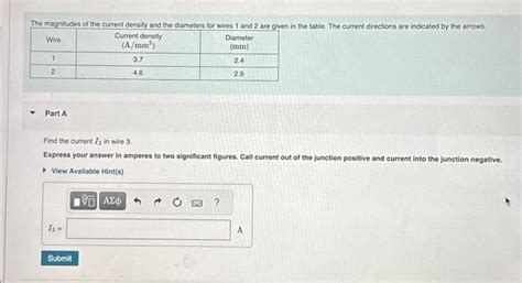Solved Find The Current I3 In Wire 3 Express Your Answer In