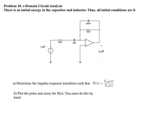 Solved Problem 10 S Domain Circuit Analysis There Is No Chegg Com