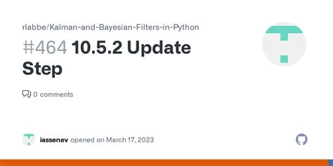 1052 Update Step · Issue 464 · Rlabbekalman And Bayesian Filters In
