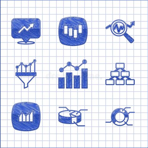Set Financial Growth Pie Chart Infographic Hierarchy Organogram