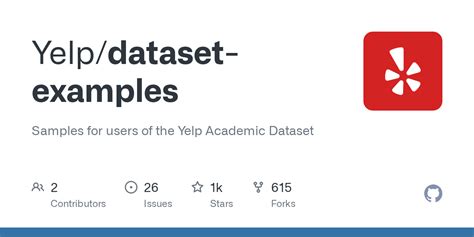 Github Yelpdataset Examples Samples For Users Of The Yelp Academic Dataset