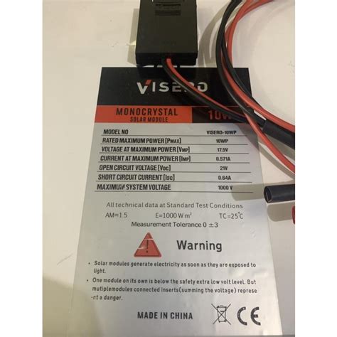 Jual Solar Panel Surya Visero Mono 10wp Shopee Indonesia