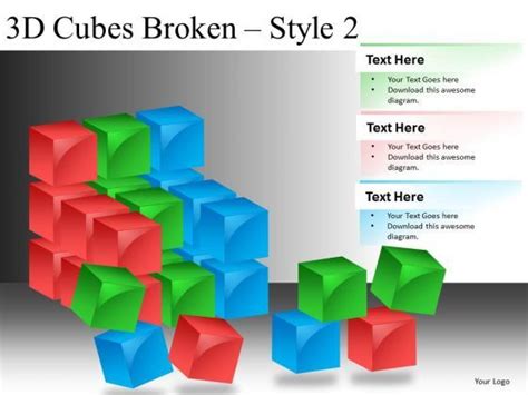 Broken Construction Blocks PowerPoint Slides