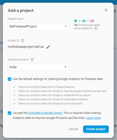 adding firebase to your flutter app