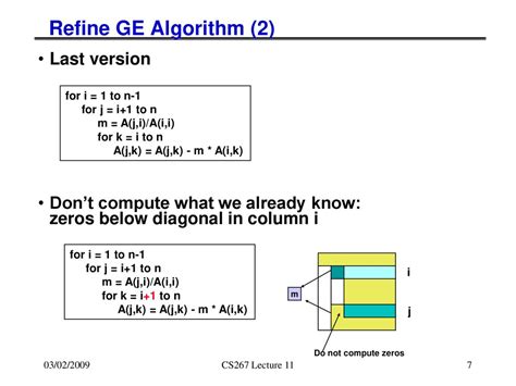 Cs 267 Dense Linear Algebra Parallel Gaussian Elimination Ppt Download