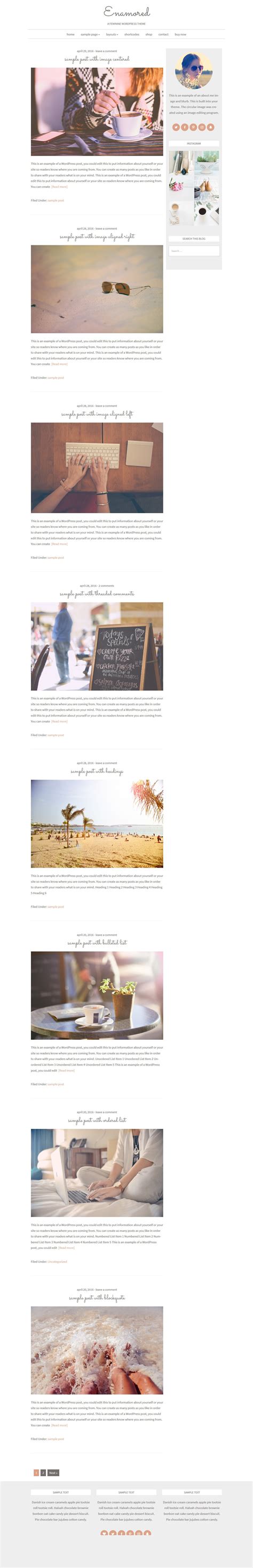 Best Feminine WordPress Themes For Blog And Shop In