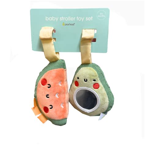 Pearhead Avocado And Watermelon Stroller Toys Bitsy Boxes