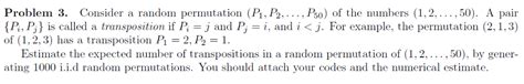 Solved Problem 3 Consider A Random Permutation P1 P2