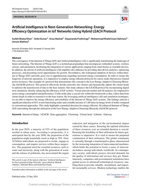 Pdf Artificial Intelligence In Next Generation Networking Energy Efficiency Optimization In