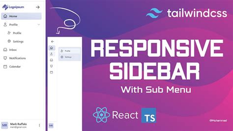 Building A Responsive Sidebar With Sub Menu In Reactts And Tailwind Css