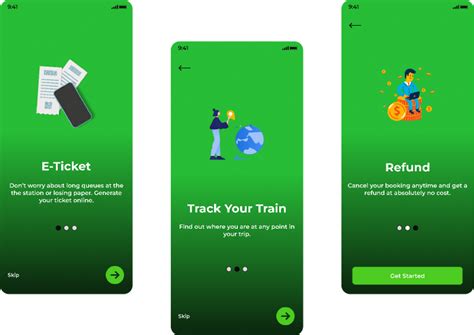 Train App Onboarding Screen Figma